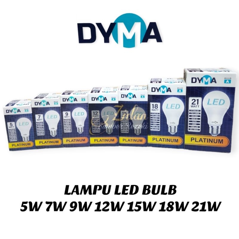 หลอดไฟ Led 5W 7W 9W 12W 15W 18W 21W DYMA Platinum/รอบหลอดไฟ Led 5 7 9 12 15 18 21 วัตต์ | Shopee ...