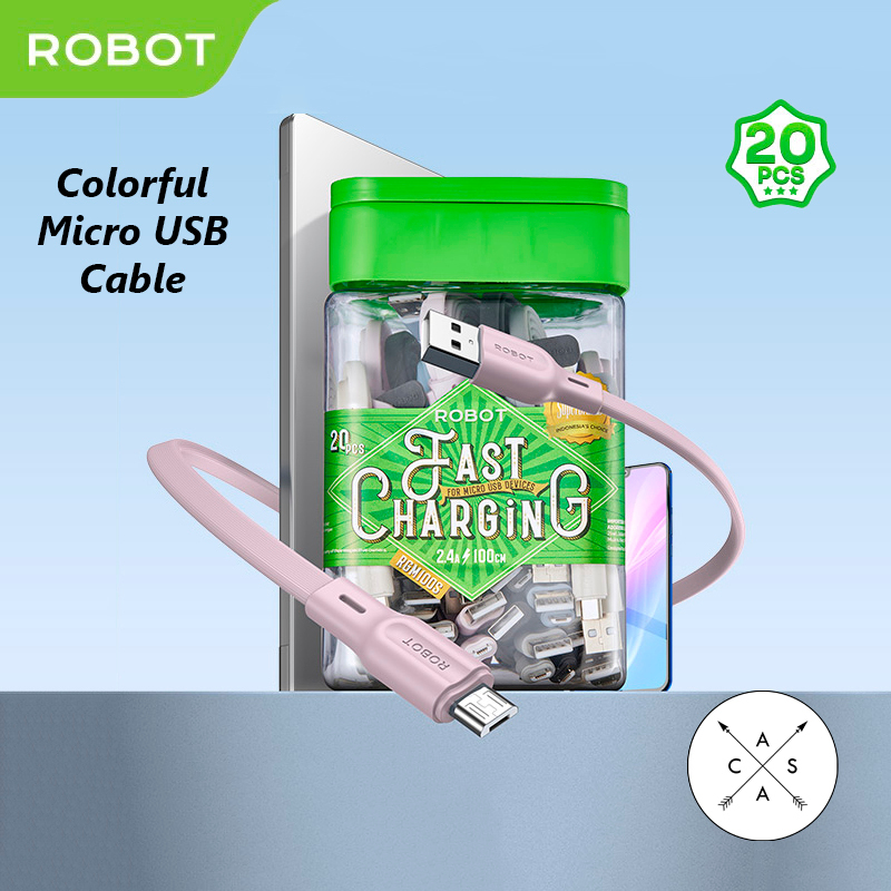 Robot RGM100S Micro USB Data Colourful Data Cable (1 กระปุก บรรจุ 20 ... Robot RGM100S Micro USB Data Colourful Data Cable (1 กระปุก บรรจุ 20 ...