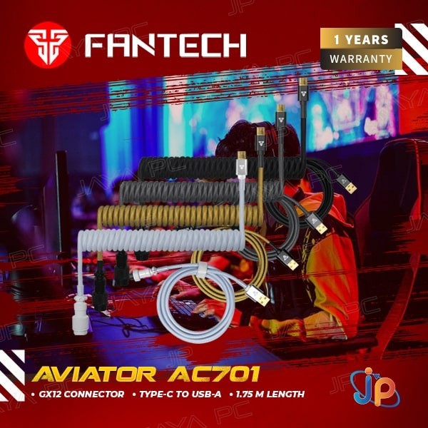 Fantech Aviator AC701 Coiled Cable Type C คีย์บอร์ดแบบกลไก | Shopee ...