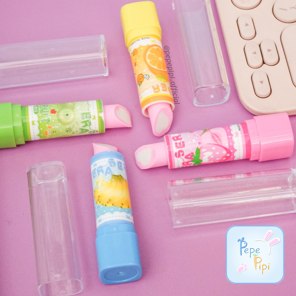 ยางลบโรตารี 8812 ลิปสติกผลไม้ ER-1218 ยางลบ ยางลบยาง Stip Eraser ...