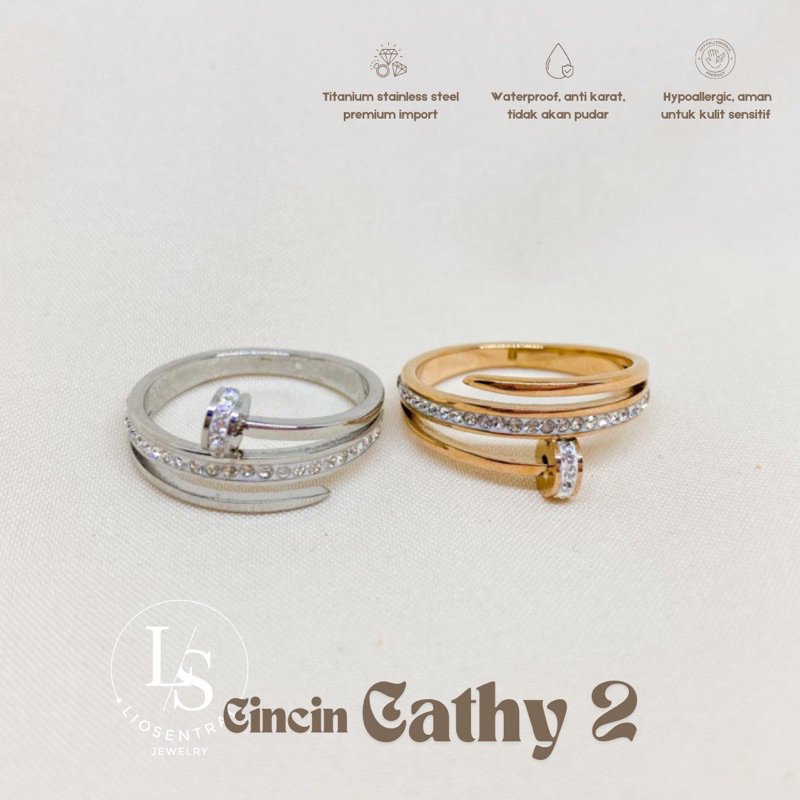 EVERLAST Liosentral - Cathy Ring 2 | แหวนแต่งเล็บป้องกันการซีดจางป้องกันสนิม | Shopee Thailand