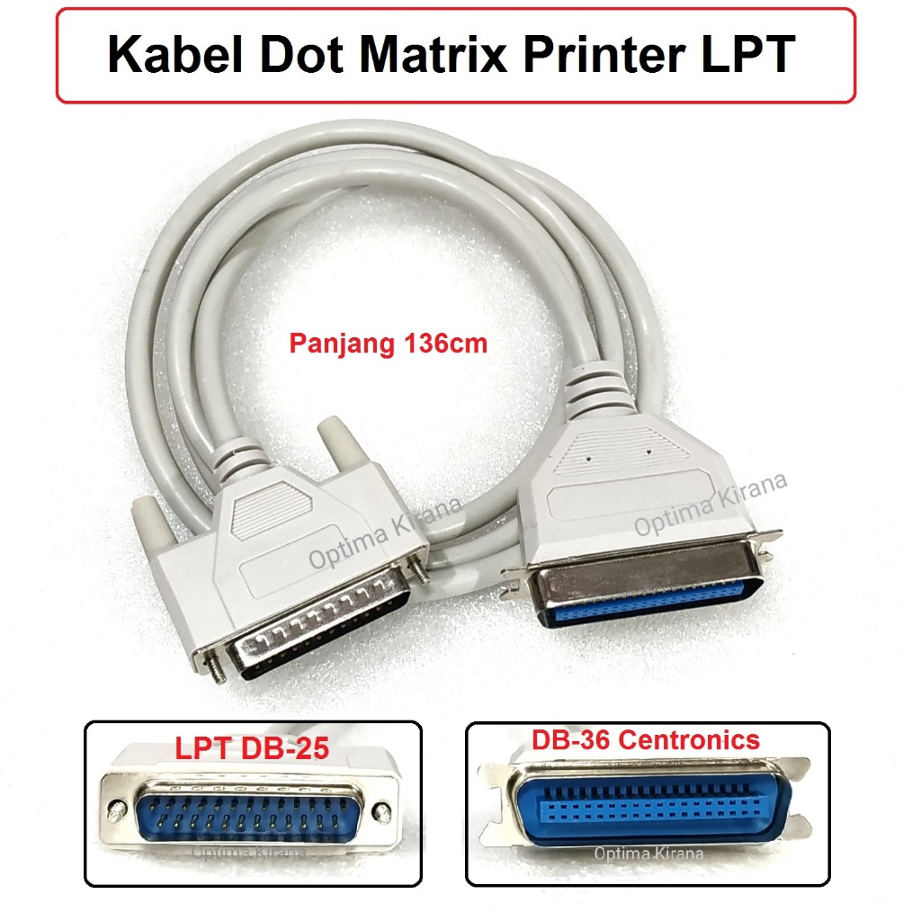 Epson LPT Parallel dot mariks 136 ซม.DB25-DB36 IEEE1284 centronics สาย ...