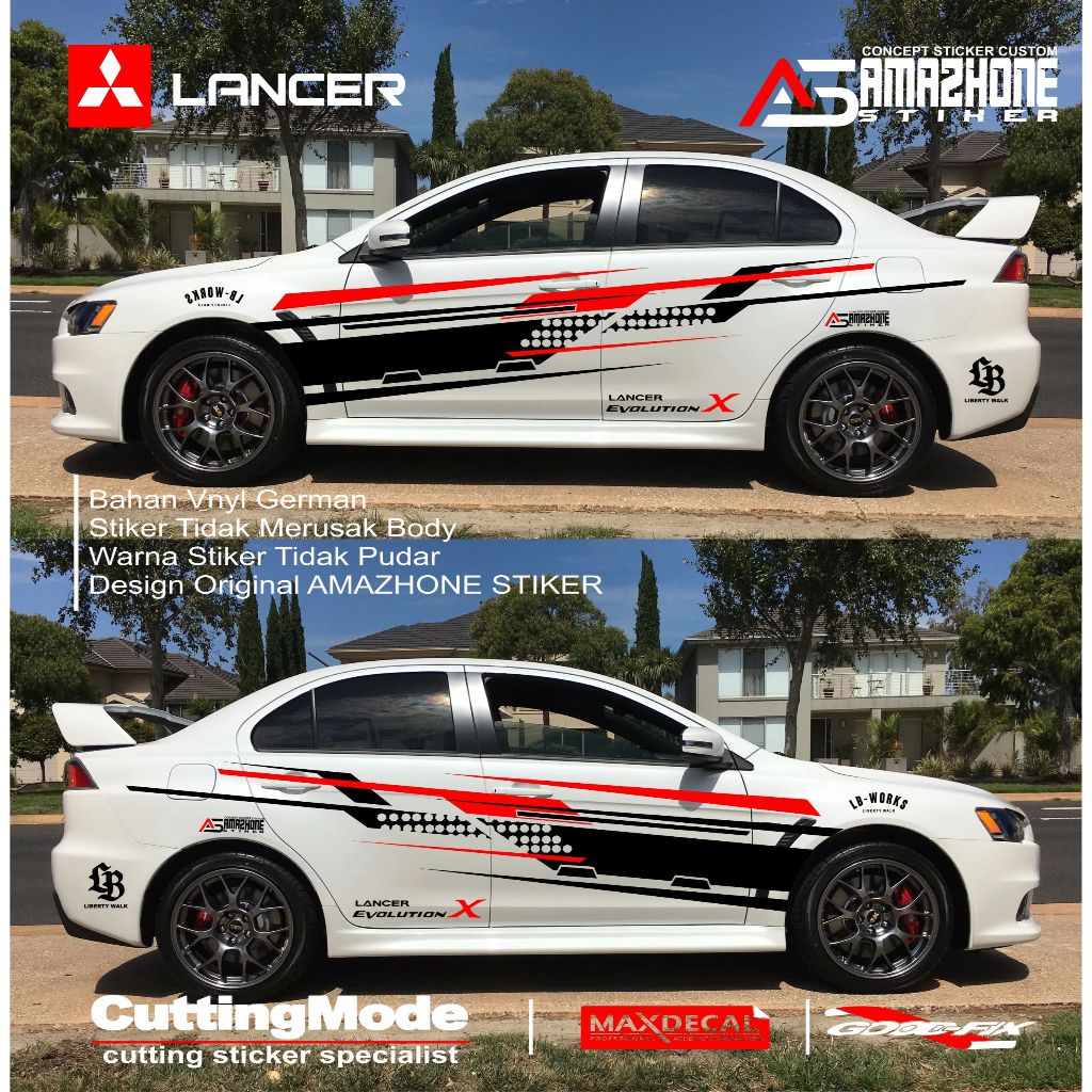 สติ๊กเกอร์ติดรถยนต์ Mitsubishi Lancer Evo 4 สติ๊กเกอร์รุ่น Lancer ...