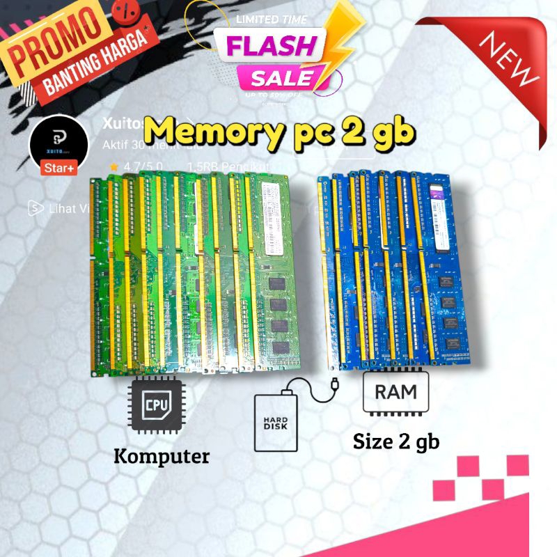 Ram pc 2 GB pc คอมพิวเตอร์ pc 10600 | พีซี 12800 | Shopee Thailand