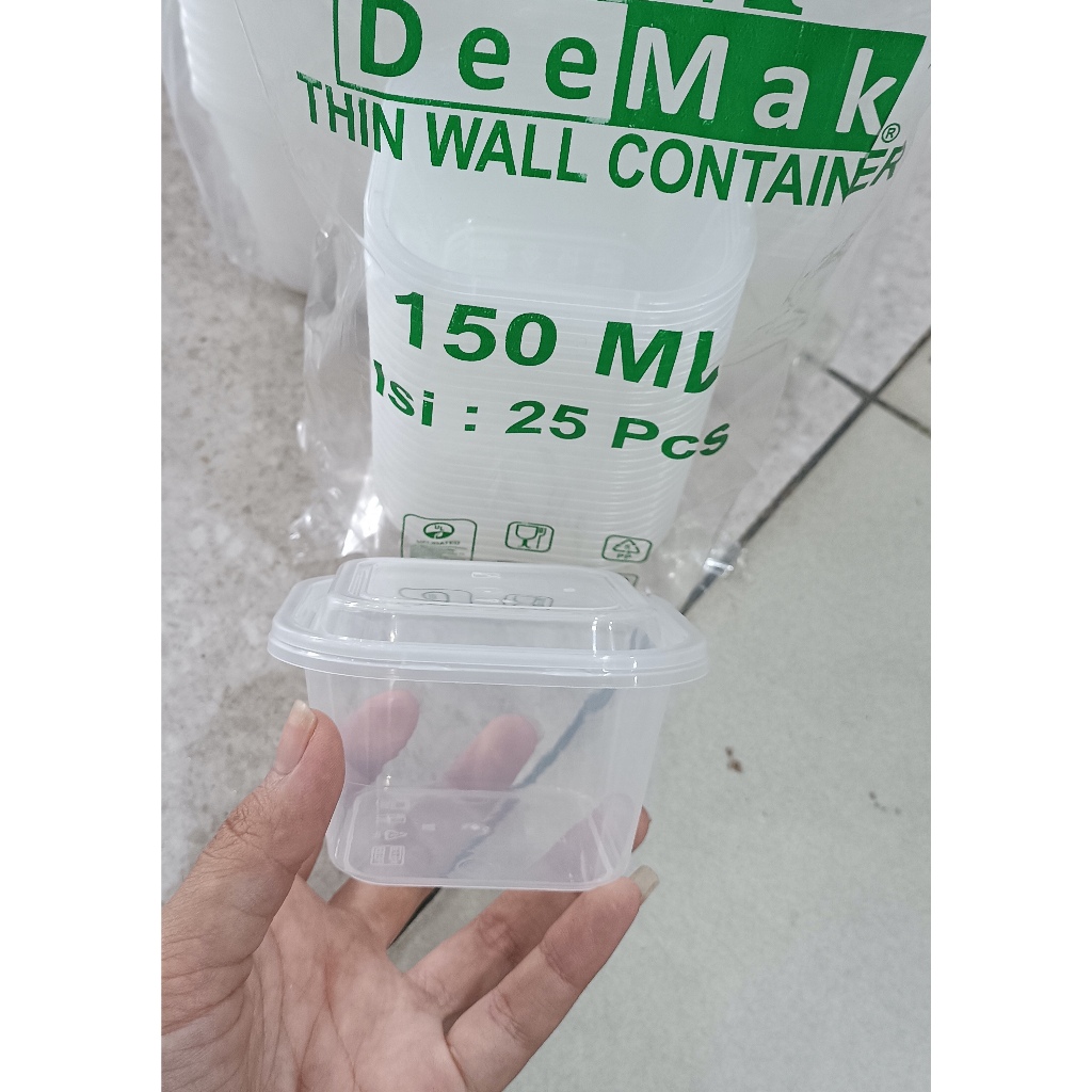 Thinwall SQUARE / Thinwall Kotak / กล่องข้าวใส UK 150ml SQ บรรจุ 25 ... Thinwall SQUARE / Thinwall Kotak / กล่องข้าวใส UK 150ml SQ บรรจุ 25 ...
