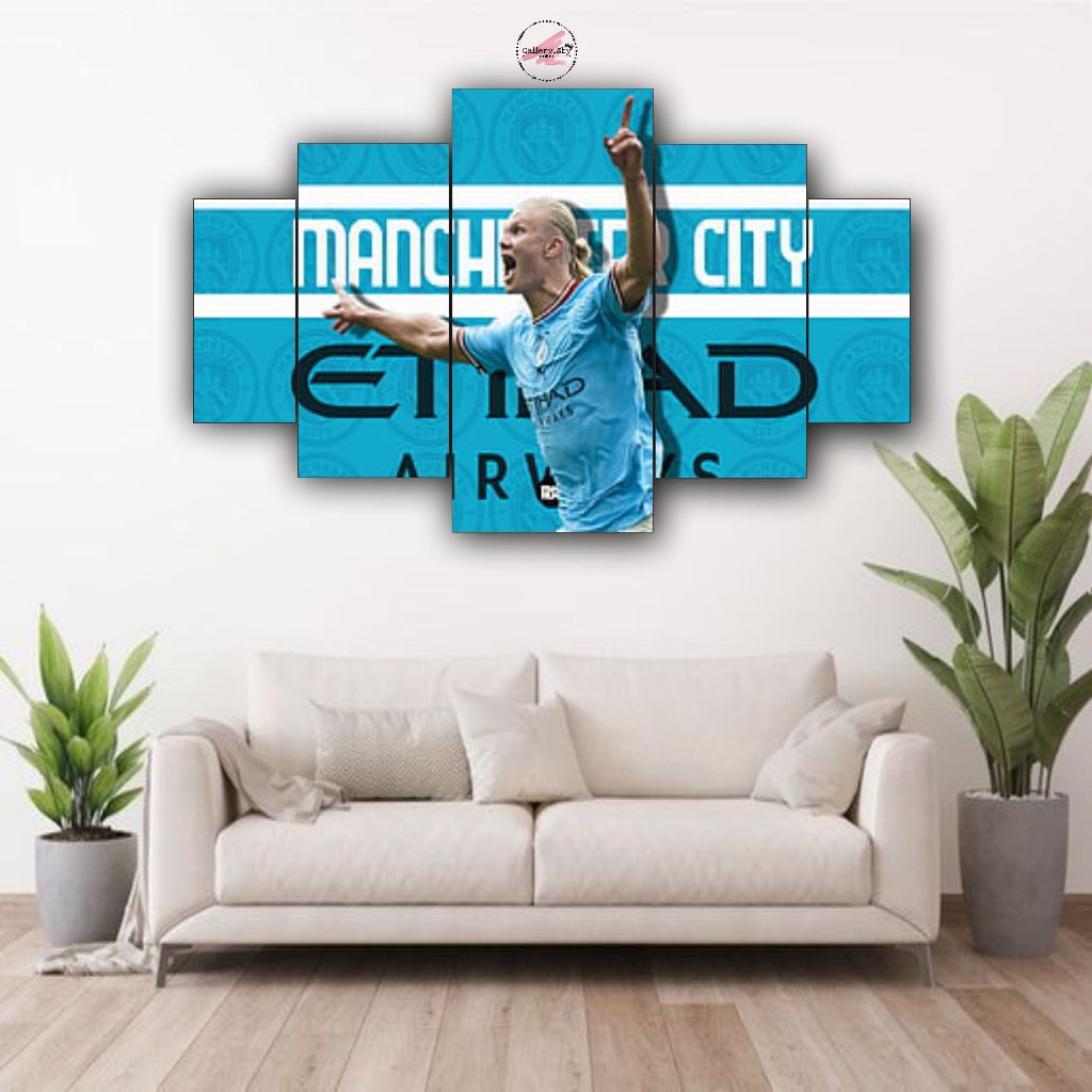 1 ชุด ERLING HALAND Manchester City Wall Display, Dortmund Borruciary ...