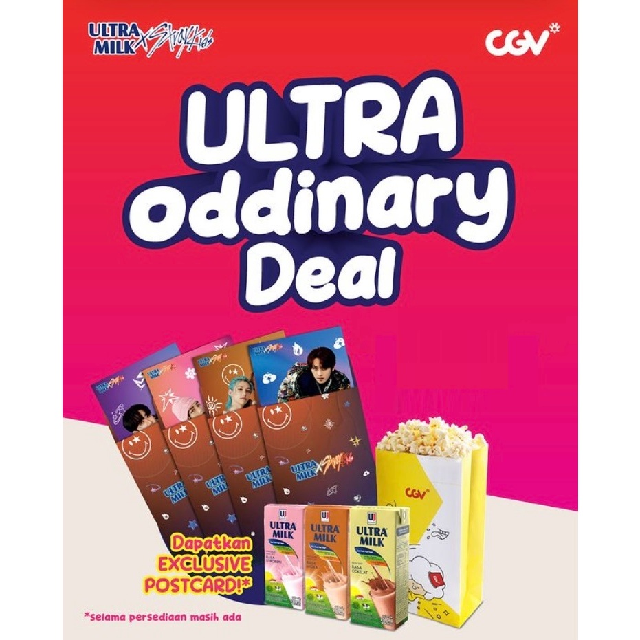 โปสการ์ด Stray Kids x Ultra Milk x CGV Official | Shopee Thailand