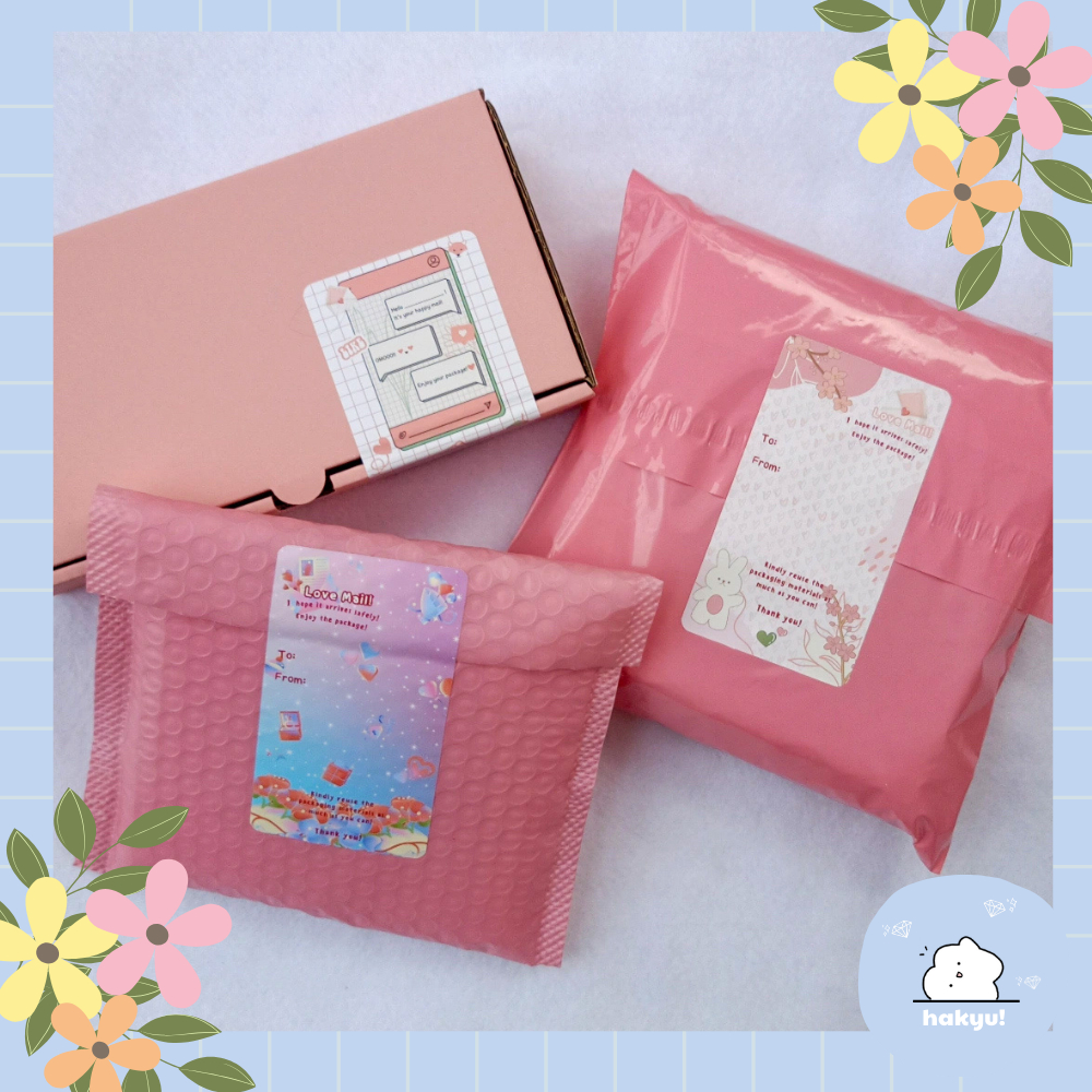 [READY ] สติ ๊ กเกอร ์ HAPPY MAIL PACKING PC PHOTOCARD KPOP MAILER ...