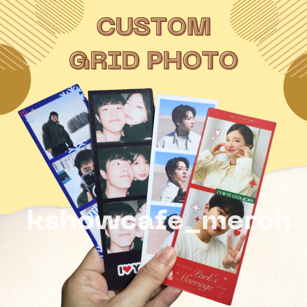โพลารอยด์ PHOTOSTRIP ขนาด 5x15 ซม. KPOP GRID PHOTO CUSTOM ฟรี PROCESS 1 ...