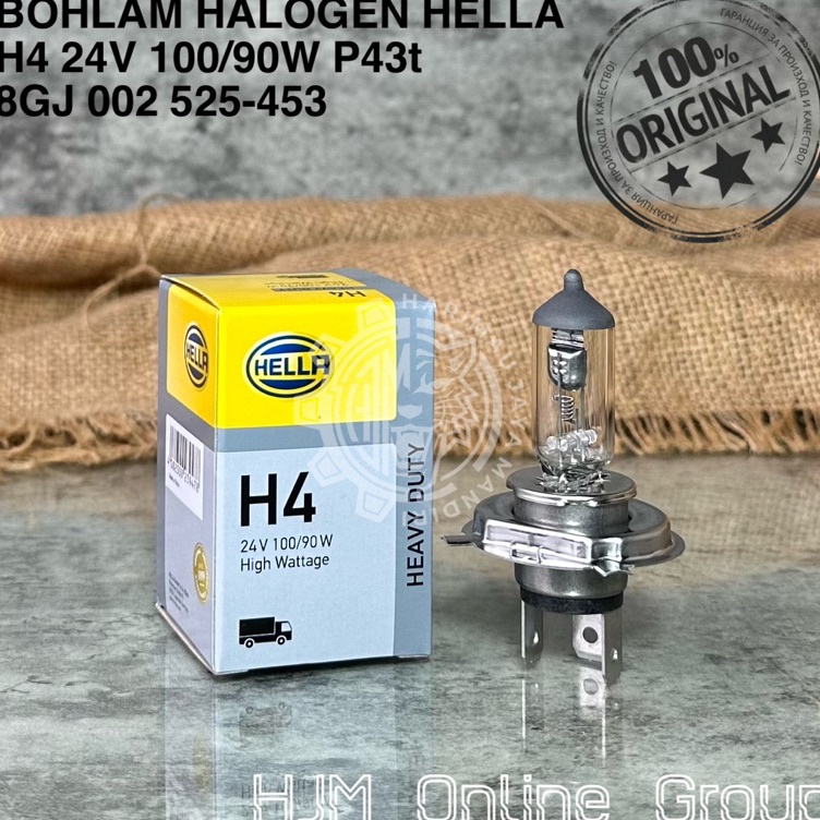หลอดไฟฮาโลเจน HELLA H4 P43T 24V 19W ของแท้ | Shopee Thailand