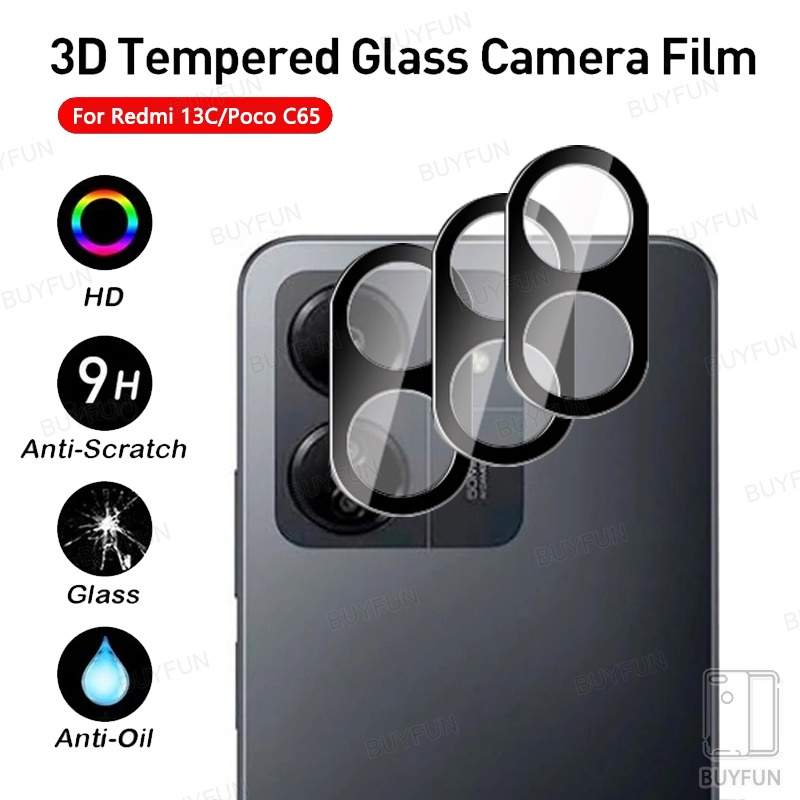 Redmi 13C POCO C65 FRAME BLACK 3D กระจกนิรภัยกล้อง Anti-Scratch Glass ...