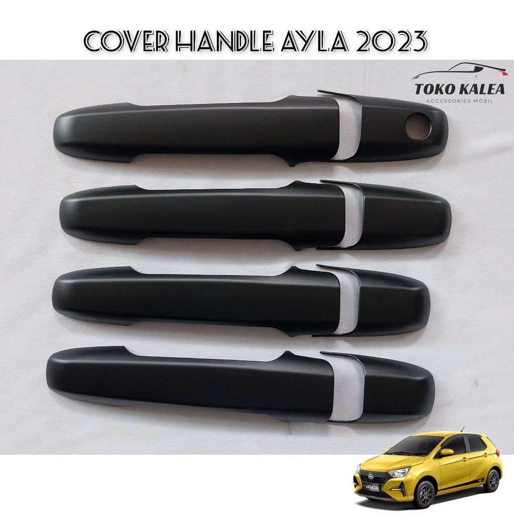 Hitam Daihatsu Ayla 2023 ฝาครอบมือจับประตูรถยนต์ สีดําด้าน | Shopee ...