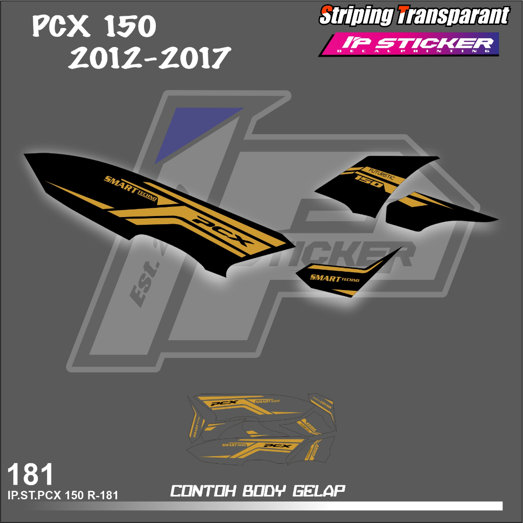 PCX 150 2012 - 2017 HONDA PCX 150 MOTORCYCLE STRIPING STICKERS 2012 ...
