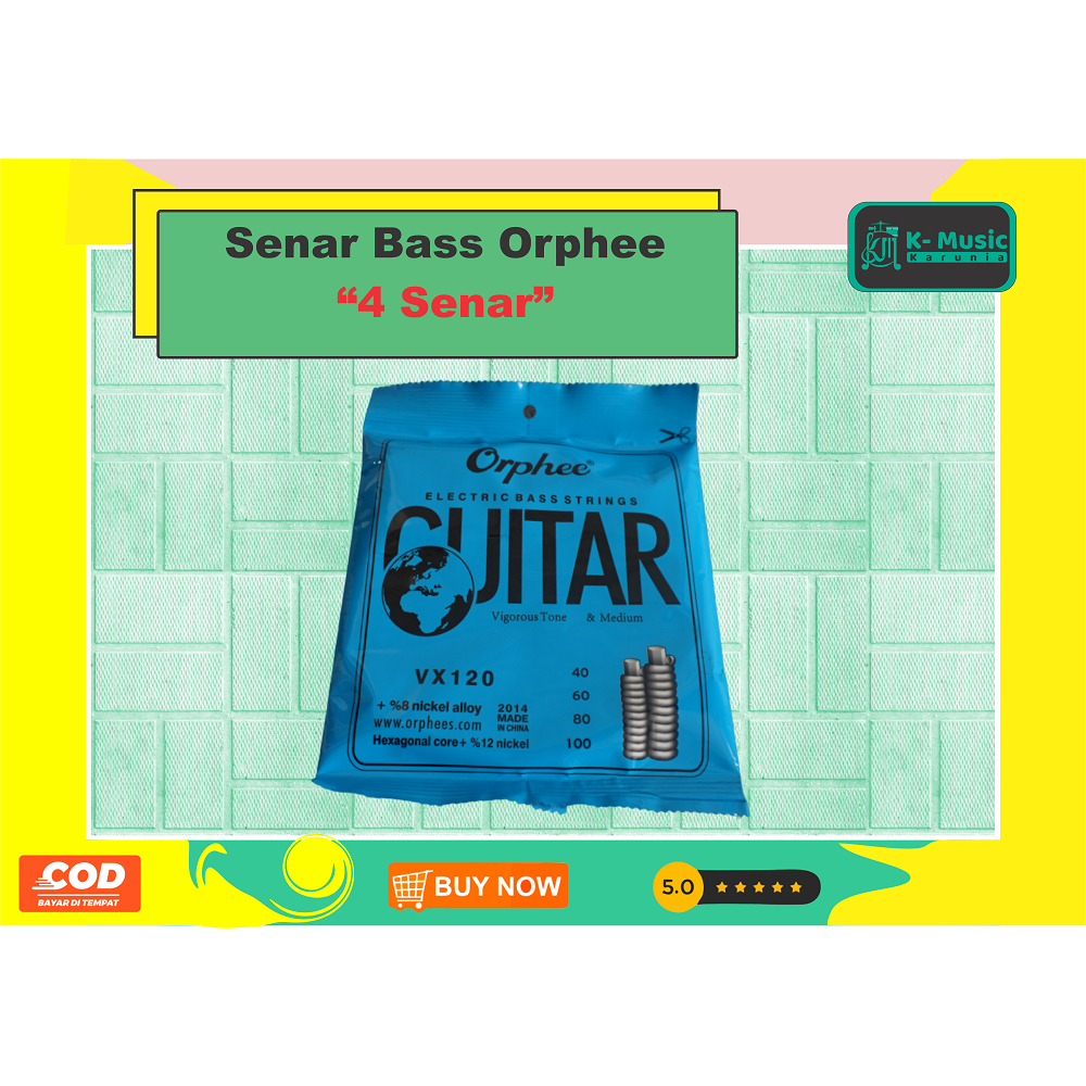 Orphee VX120 ชุดสายเบสไฟฟ้า 4 สาย เบอร์ 40 - 100 | Shopee Thailand