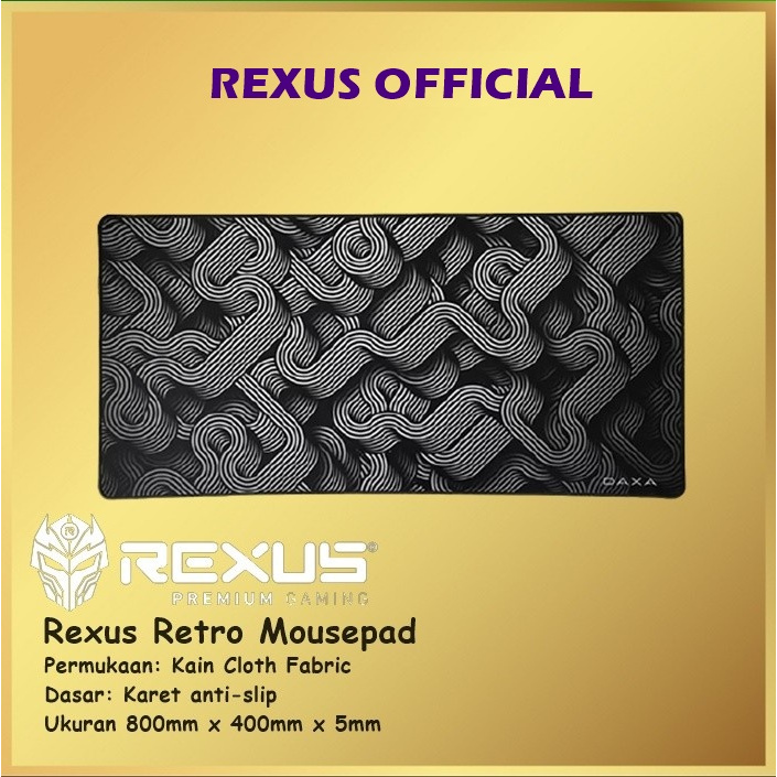 Rexus Gaming Mousepad Daxa Retro Mousemat แผ่นรองเมาส์ผ้าขยาย | Shopee ...