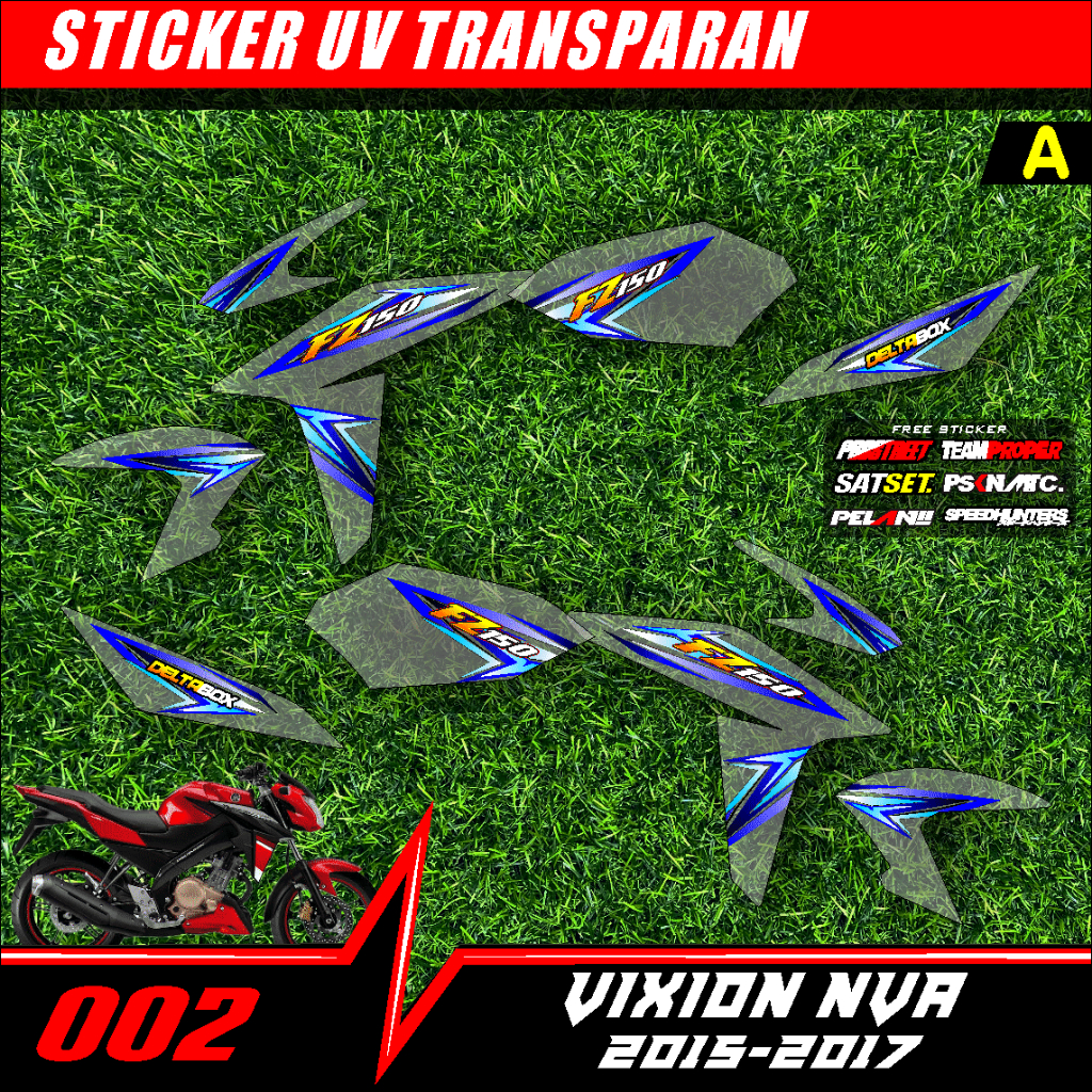 Yamaha Vixion NVA PRO 002 TRANSPARENT Striping | Shopee Thailand