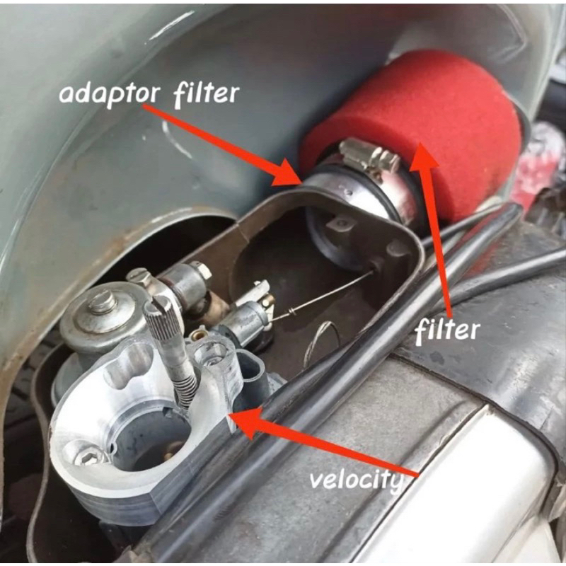 กรองอากาศไอดี Velocity คาร์บูเรเตอร์ Vespa Px/Excel/Sprint - Fullset 20 ...