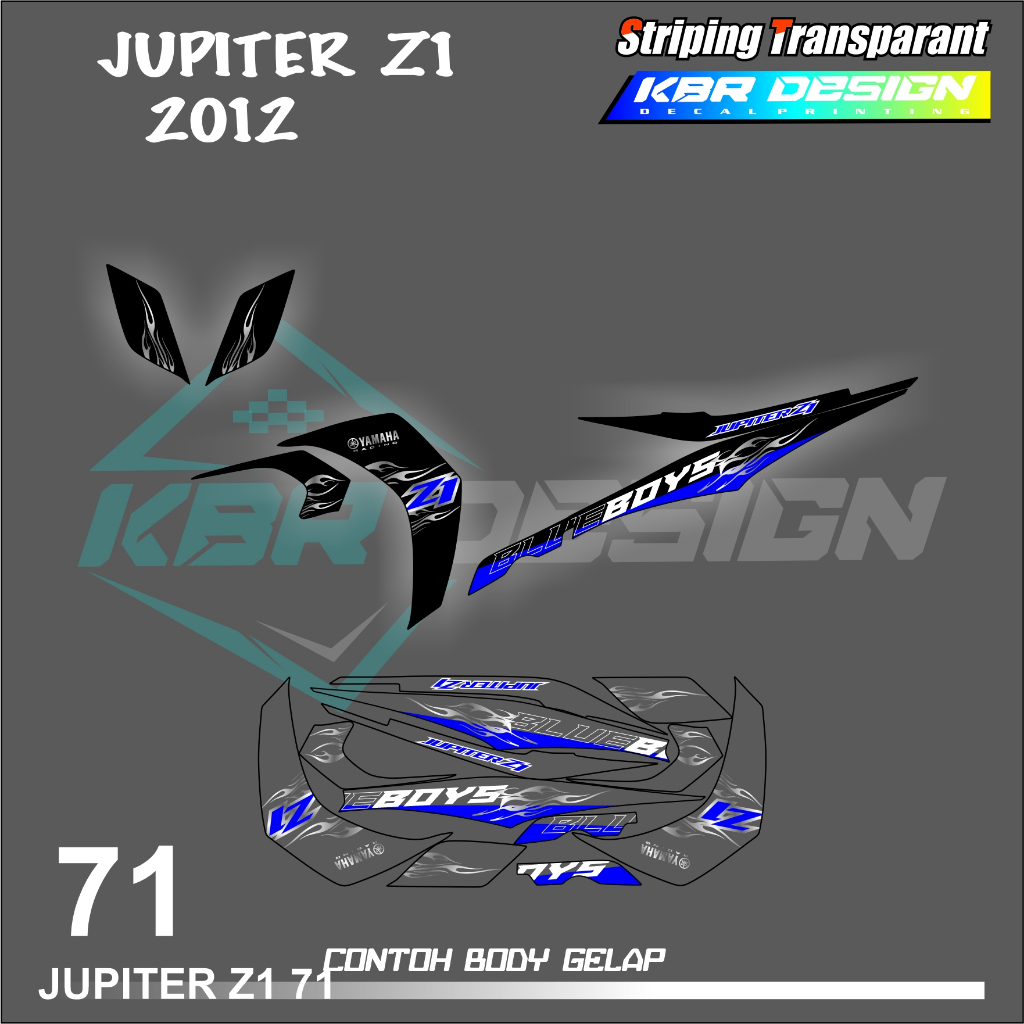 Jupiter Z1 2012 YAMAHA JUPITER Z1 สติกเกอร์ ลาย STRIPING เรียบง่าย ...