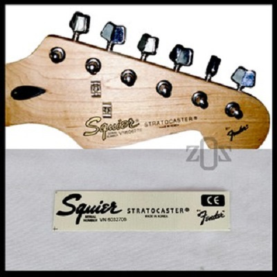 Squier Stratocaster Guitar Headstock Sticker Decal | Shopee Thailand