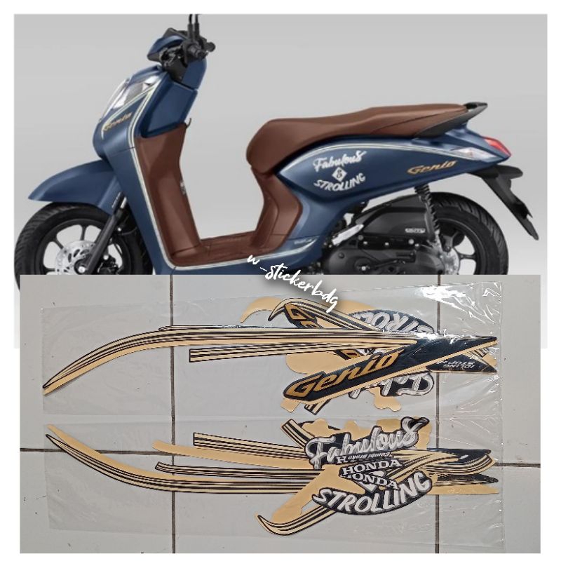 สติ ๊ กเกอร ์ ลาย Honda Genio Fabulous 2022 Blue Navy Blue Navy Blue ...