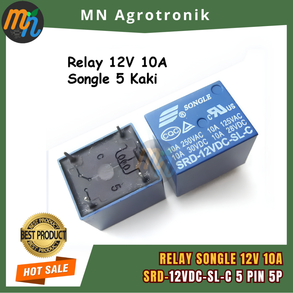 Songkle RELAY 12V 10A SRD-12VDC-SL-C 5 PIN 5P | Shopee Thailand