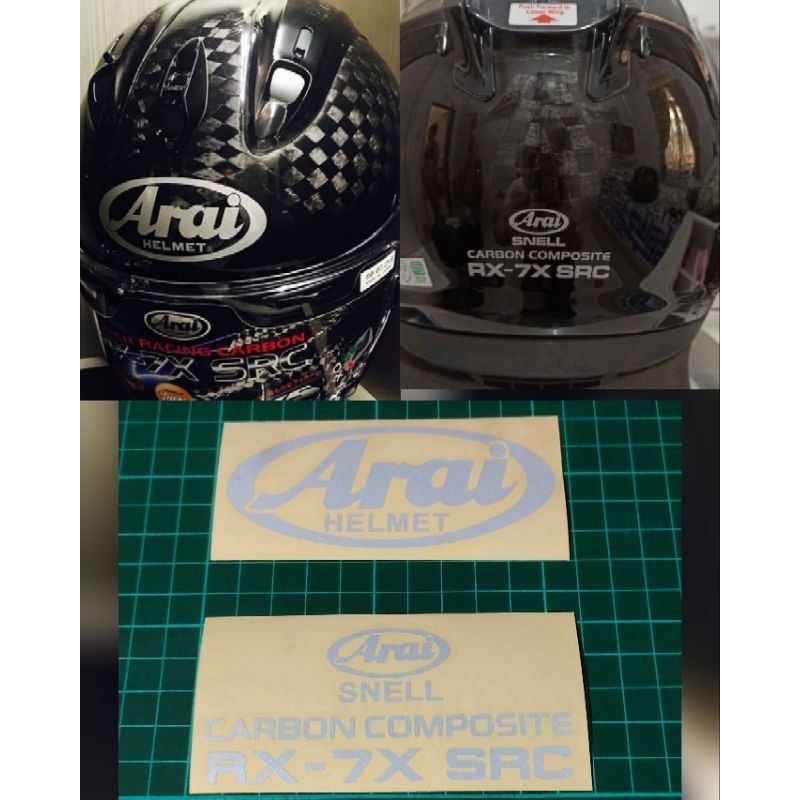 สติ๊กเกอร์ตัด arai RX 7X SRC สติ๊กเกอร์โลโก้ไร่ สติ๊กเกอร์คาร์บอนไร่ | Shopee Thailand