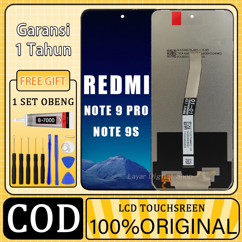 Layar [ORIGINAL+LEM]LCD Xiaomi Redmi NOTE 9 PRO/NOTE 9S ORIGINAL 100% ...
