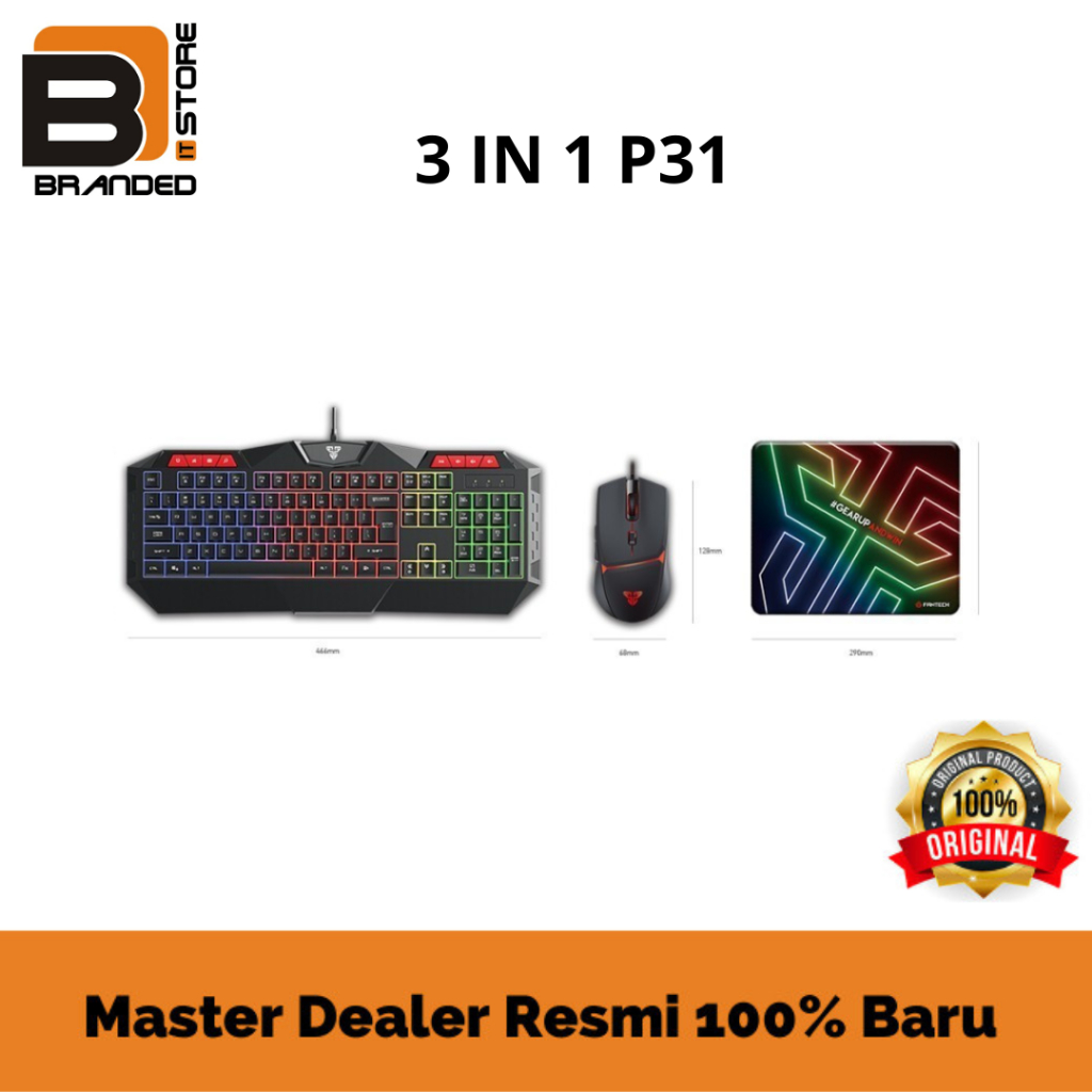Fantech P31 3 in 1 Combo Gaming Mouse Keyboard Mousepad | Shopee Thailand