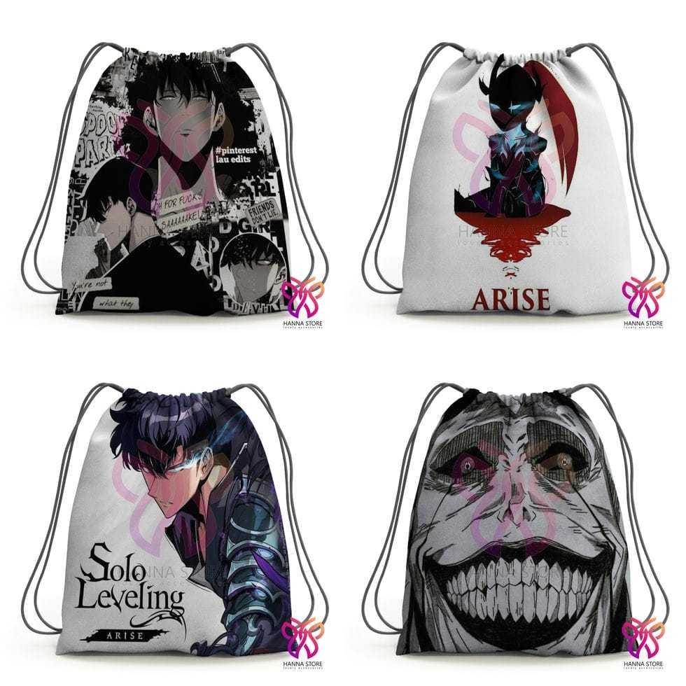 Drawstring Bag Drawstring Bag Anime Solo Leveling Arise | Shopee Thailand
