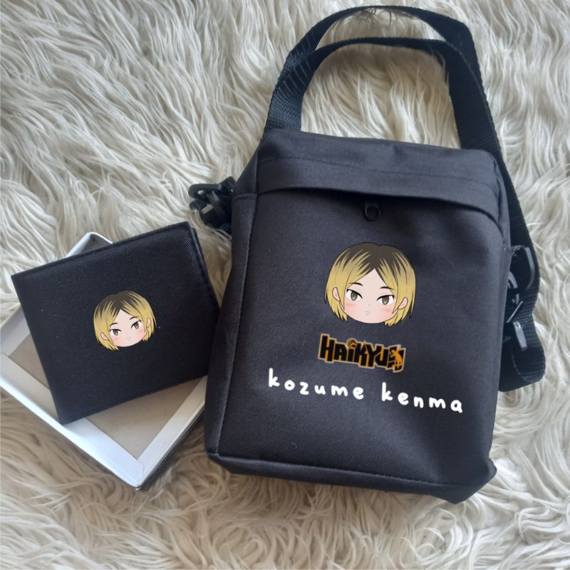 Haikyuu mini sling bag and wallet mini sling bag and wallet haikyu suki ...