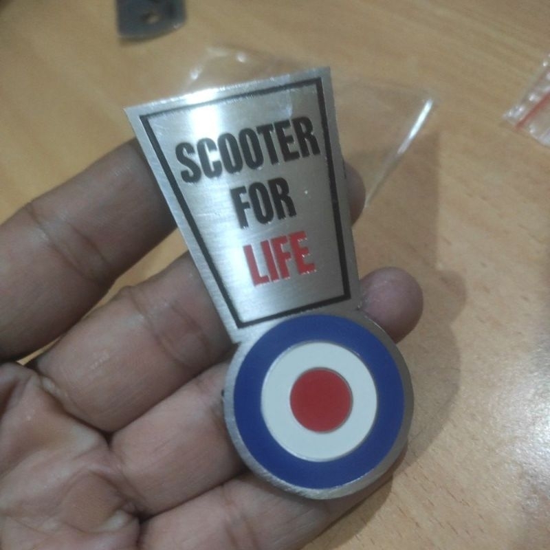 Vespa Lambretta Badge สัญลักษณ ์ สติกเกอร ์ โลหะ Mods Target Scooter ...