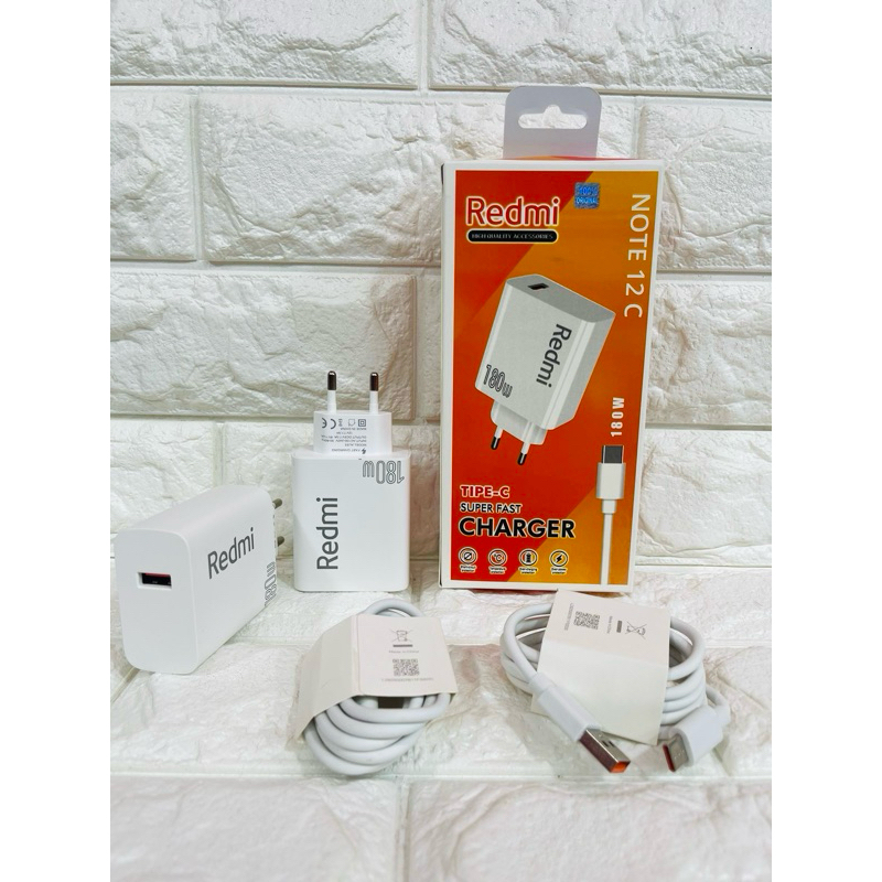 Travel Charger Xiaomi Redmi หมายเหตุ 12C 180W Super Fast Charging สาย ...