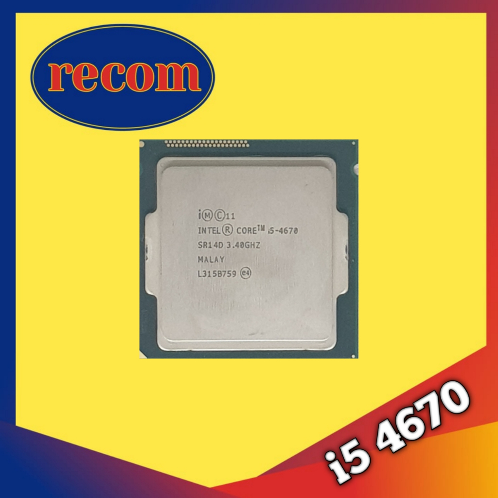 Intel CORE i5 4670 PROCESSOR รับประกัน 1 ปี/1 เดือน | Shopee Thailand