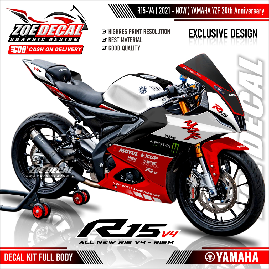 New Decal Body Motif Yamaha R15 V4 Full/Livery Yamaha YZF 20th ...
