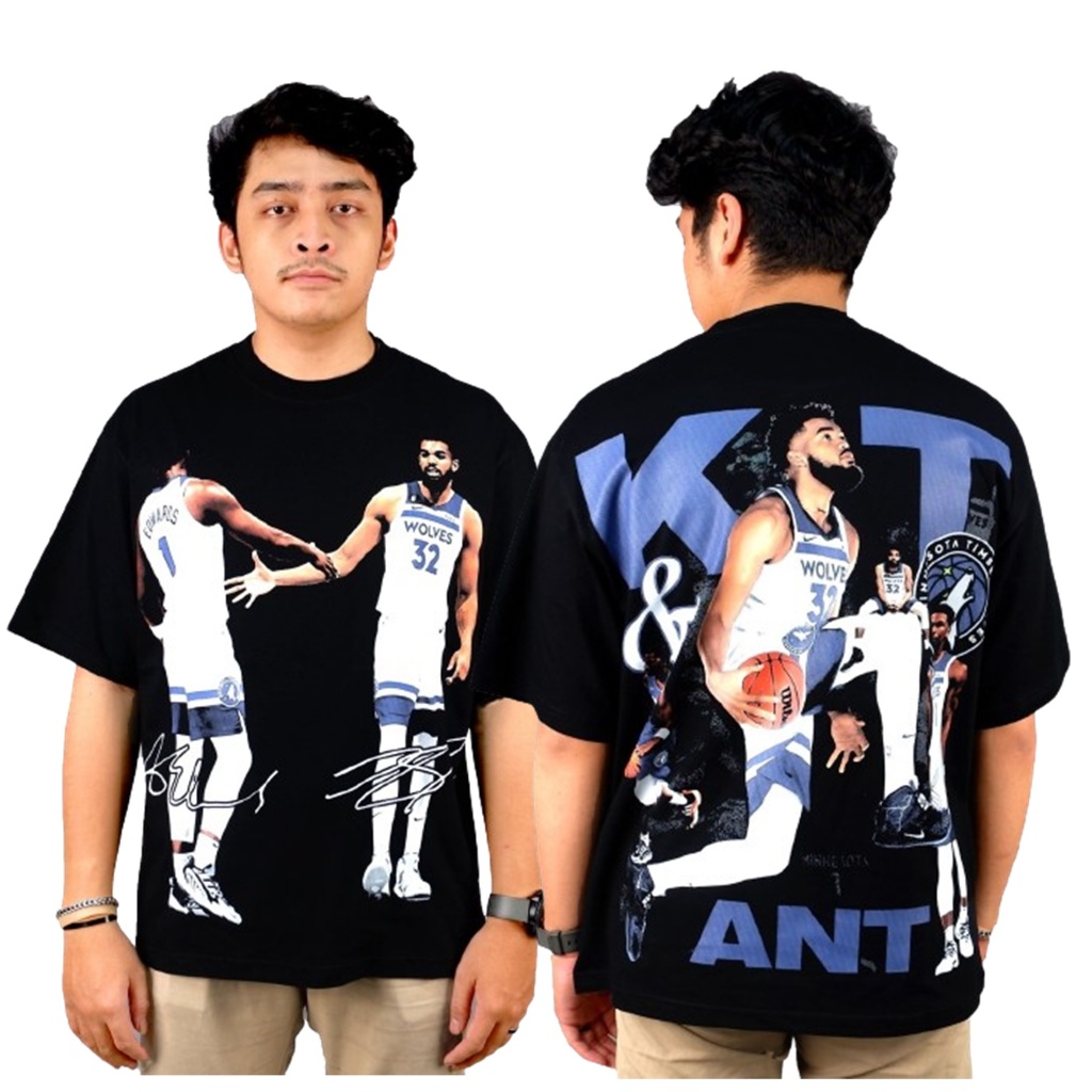 เสื้อยืด KAT ANT Karl Anthony Towns และ Anthony Edwards บาสเกตบอล Kaos ...