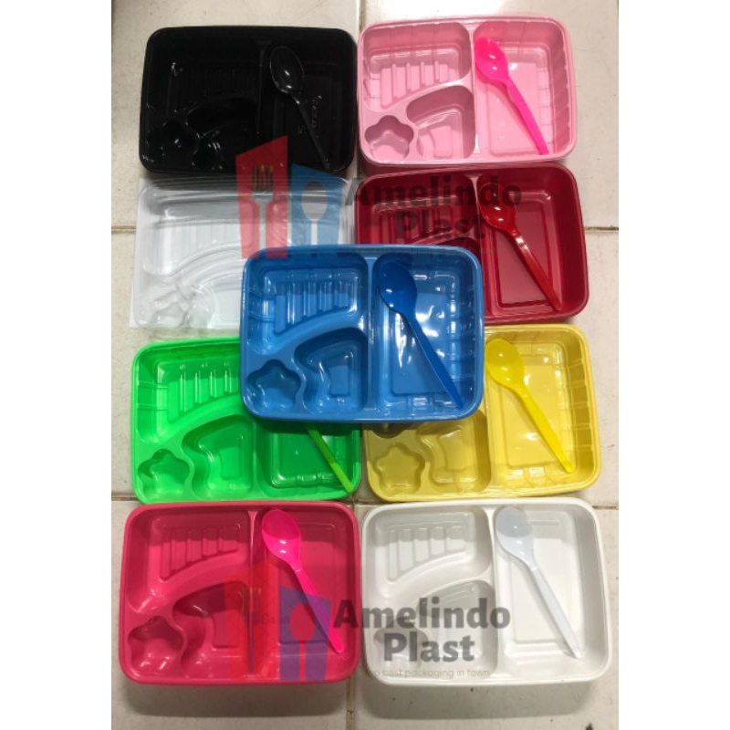 Lpd(isi 25PCS - 4S+spoon) mika bento+Tablespoon คละสี/ถาดเบนโตะ/กล่อง ... Lpd(isi 25PCS - 4S+spoon) mika bento+Tablespoon คละสี/ถาดเบนโตะ/กล่อง ...