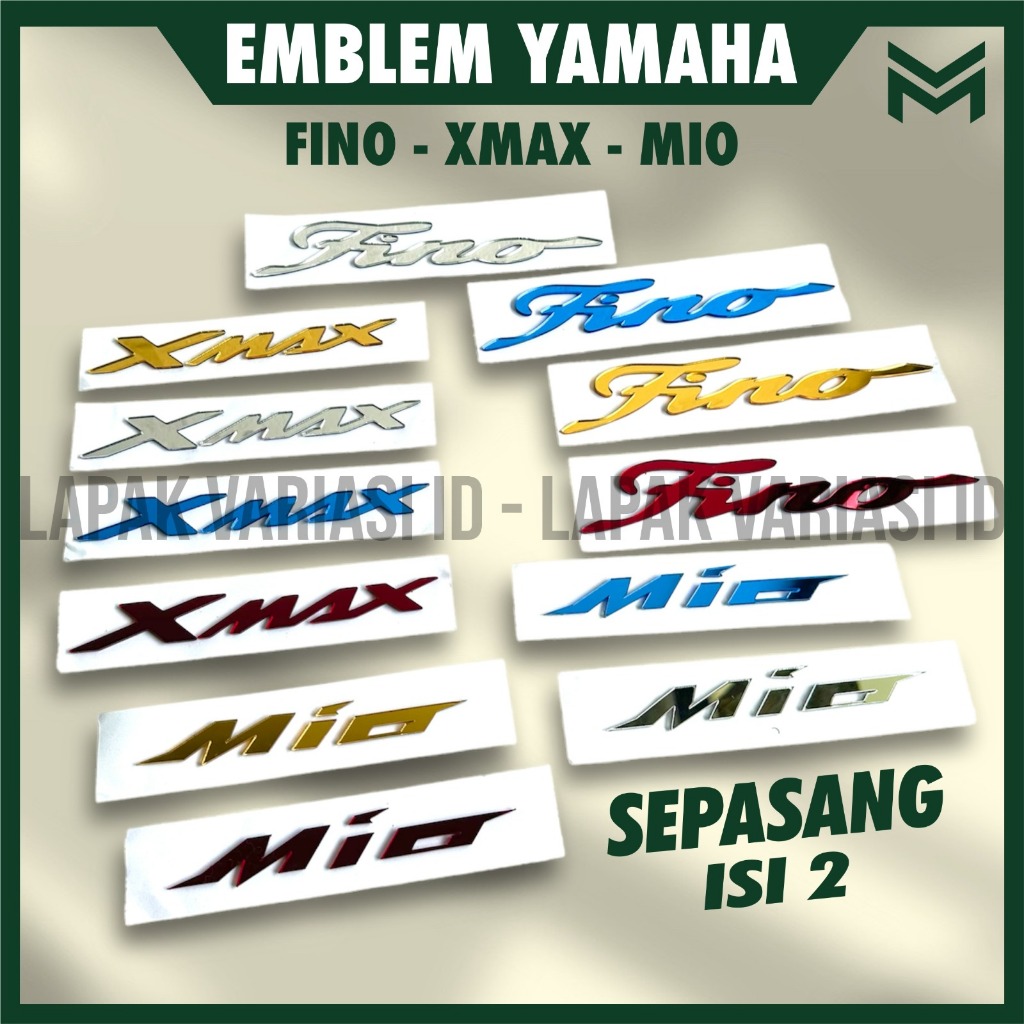 2 PCS 3D RAISED EMBLEM สติ๊กเกอร์มอเตอร์ไซค์ สติ๊กเกอร์โลโก้ YAMAHA ...