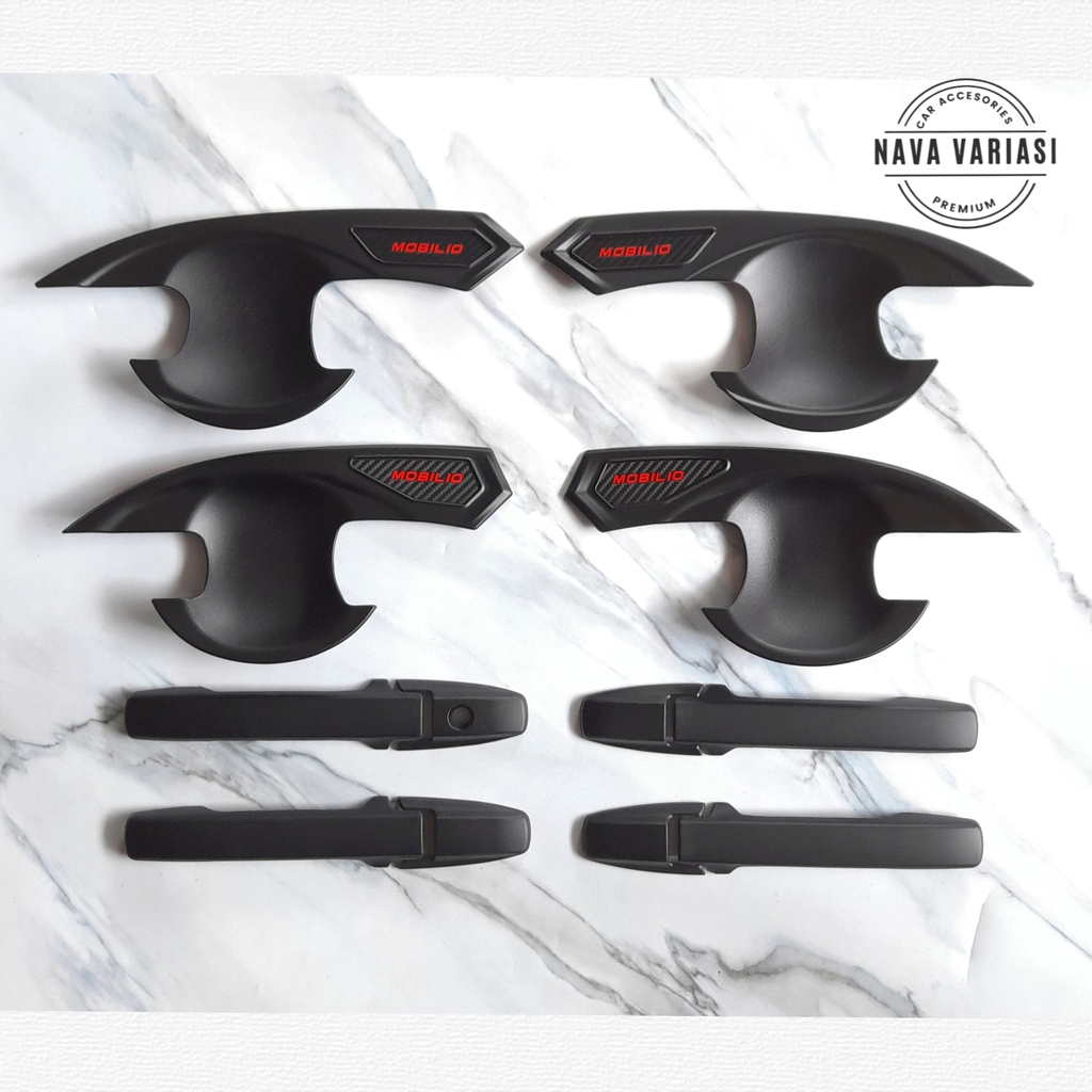 Hitam Package ฝาครอบด้านนอก มือจับประตูรถยนต์ Honda Mobilio Black ...