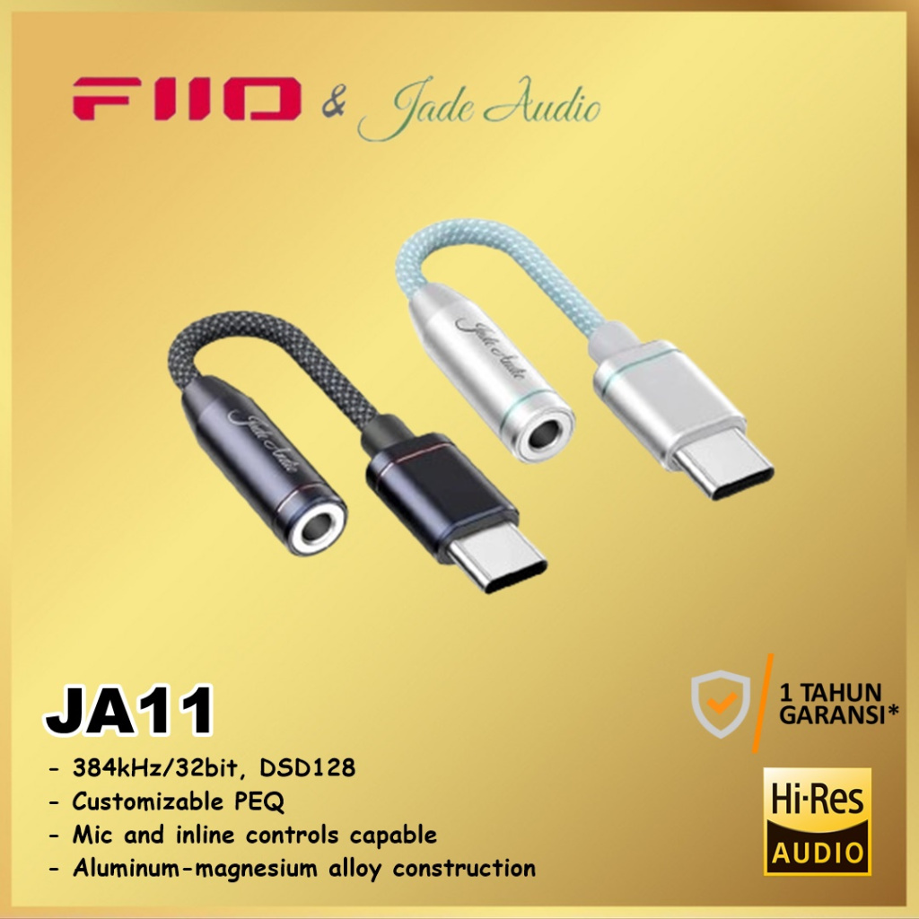 Fiio Jade Audio JA11 JA 11 Dongle DAC และหูฟัง AMP เครื่องขยายเสียง USB Type C ถึง 3.5 มม. ...
