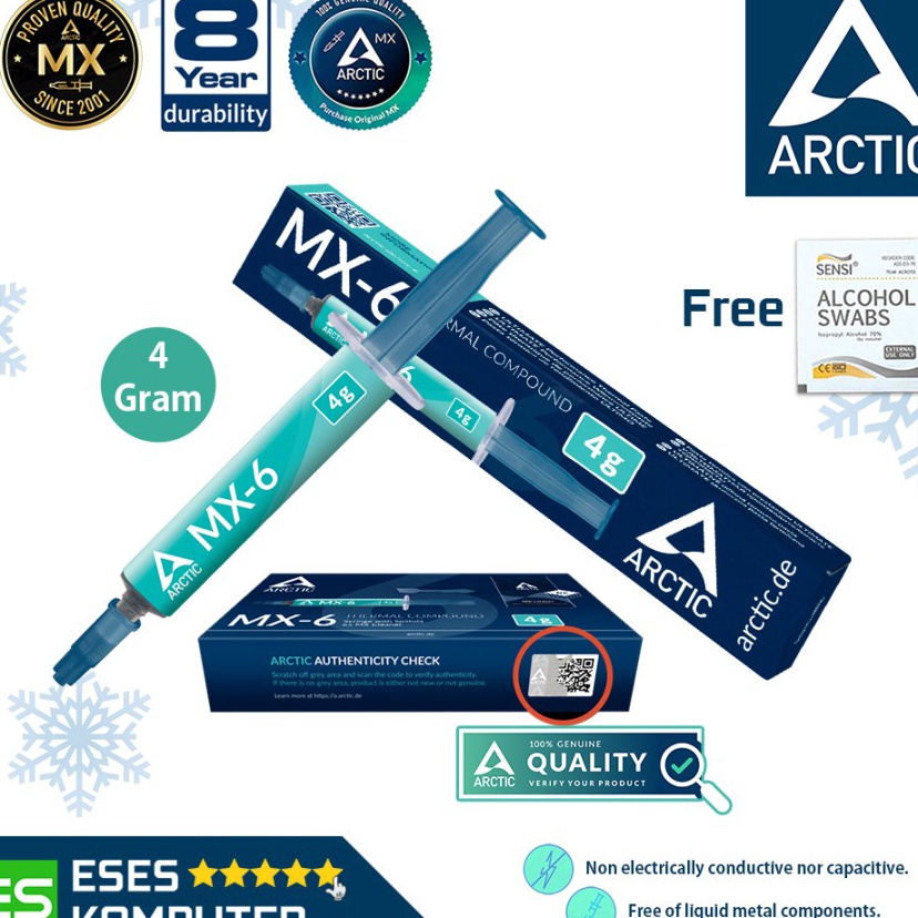 Thermal Paste ARCTIC MX6 4gram MX6 ULTIMATE Performance | Shopee Thailand