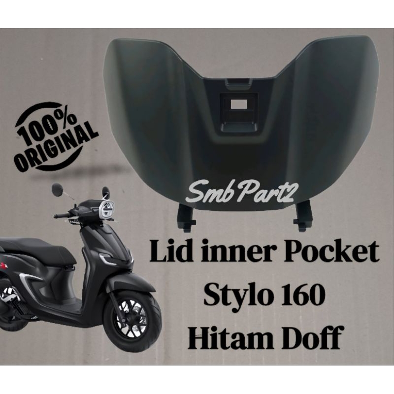 Hitam ฝาปิดกระเป๋าด้านในแร็คลิ้นชักด้านล่างกระเป๋า Honda Stylo 160 2024 ...