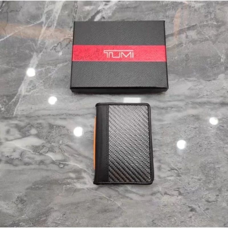 Tumi Mens CARD WALLET MCLAREN FOLDING CARD CASE PAPAYA MEN WALLET IMPORT PREMIUM QUALITY FREE ...