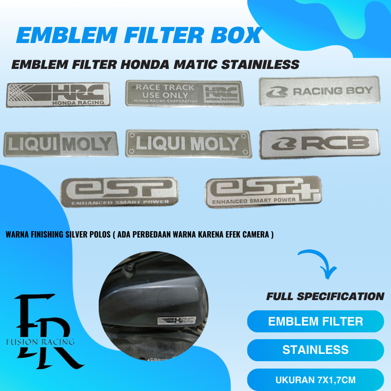 HONDA MATIC BEAT VARIO SCOOPY PCX STAINLESS FILTER EMBLEM | Shopee Thailand