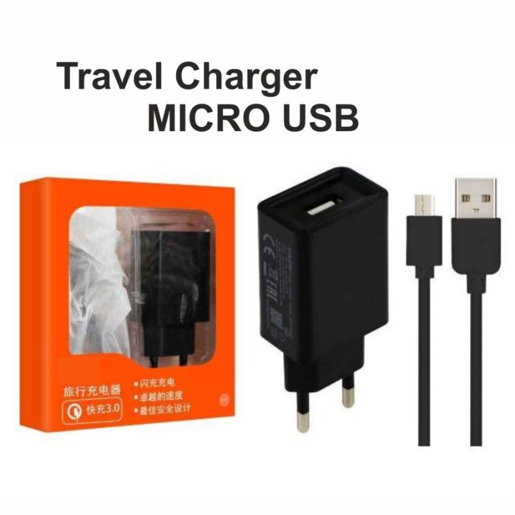Travel Charger อะแดปเตอร์ 3.0A ชาร์จเร็ว พร้อมสาย Micro USB | Shopee ...