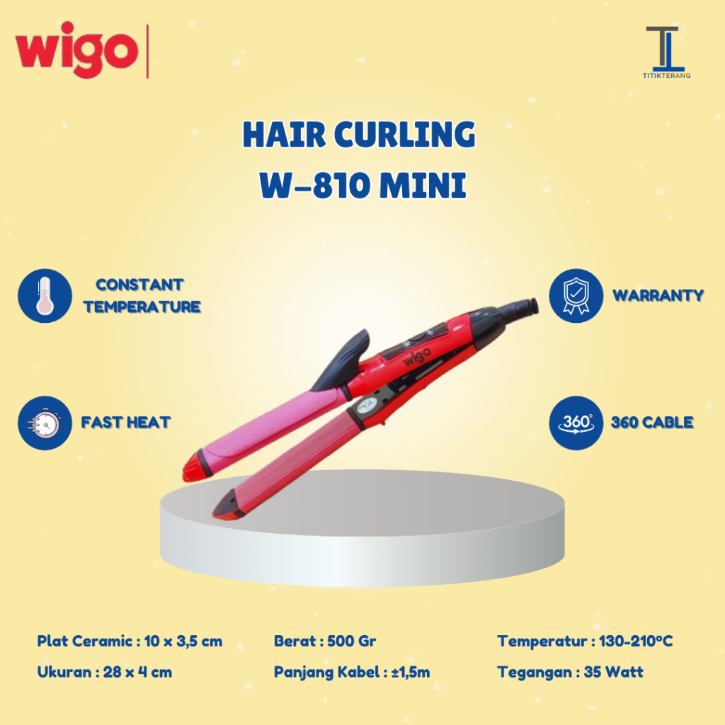 วิกผม | เครื่องม้วนผม W-810 Mini 2 In 1 35 WATT เครื่องม้วนผม |เตารีด ...