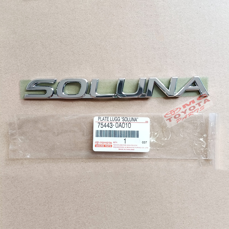 SOLUNA สติ๊กเกอร์โลโก้โครเมียม Toyota Soluna Original Sticker 75443 ...