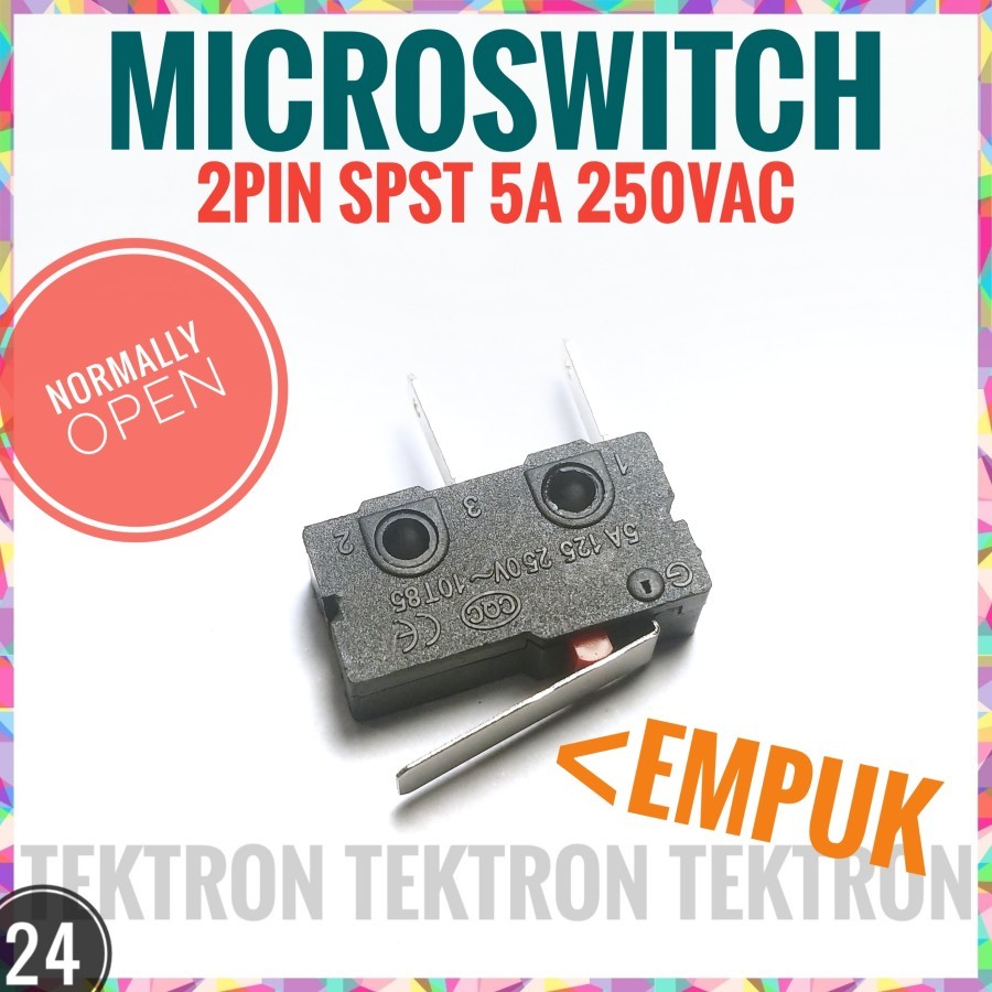 Microswitch 2 ซม. x 1 ซม. 5A 250VAC MICRO SWITCH 2x1 ซม. 5Amp กดนุ่ม ...