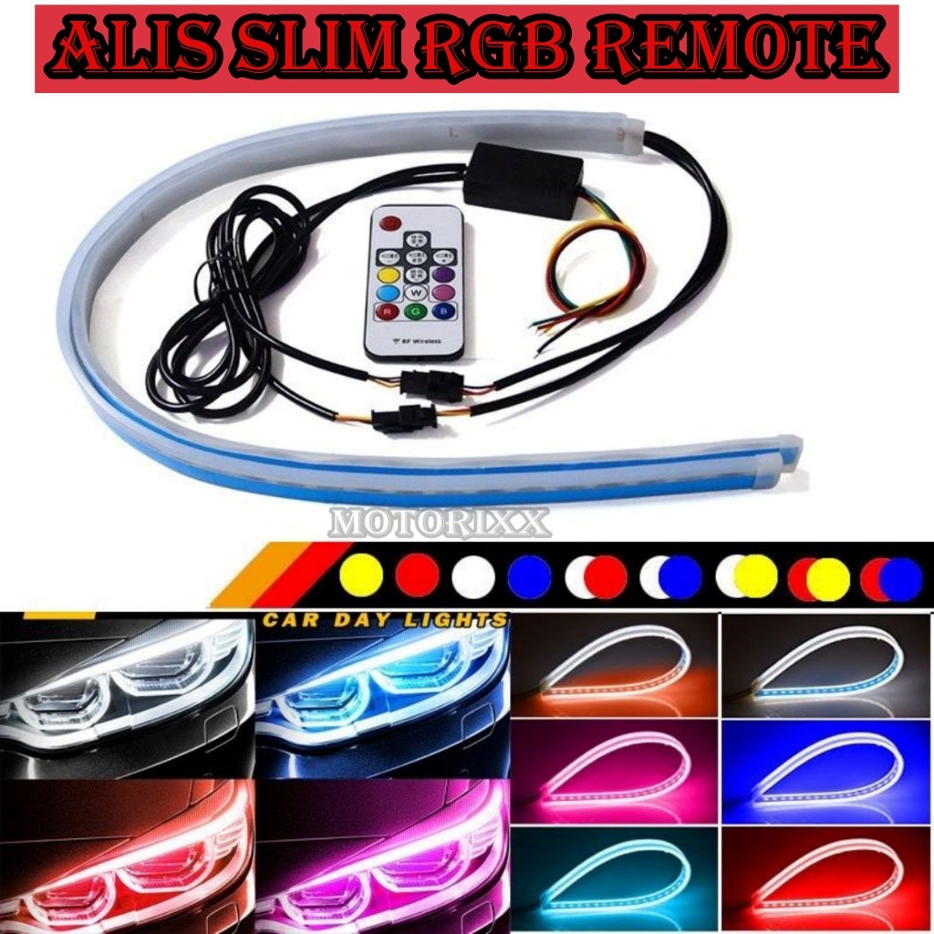 Original DRL DICKY ไฟคิ้วแบน 30 ซม. RGB REMOTE SLIM WATERPROOF WELCOME ...
