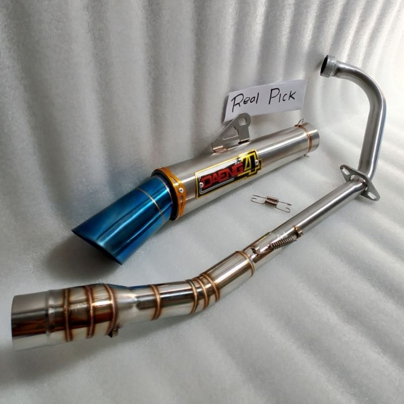 Conical Red Sai 4 เปิด SPECS ท่อไอเสียสําหรับ Yamaha LC135 Yamaha Y15ZR ...