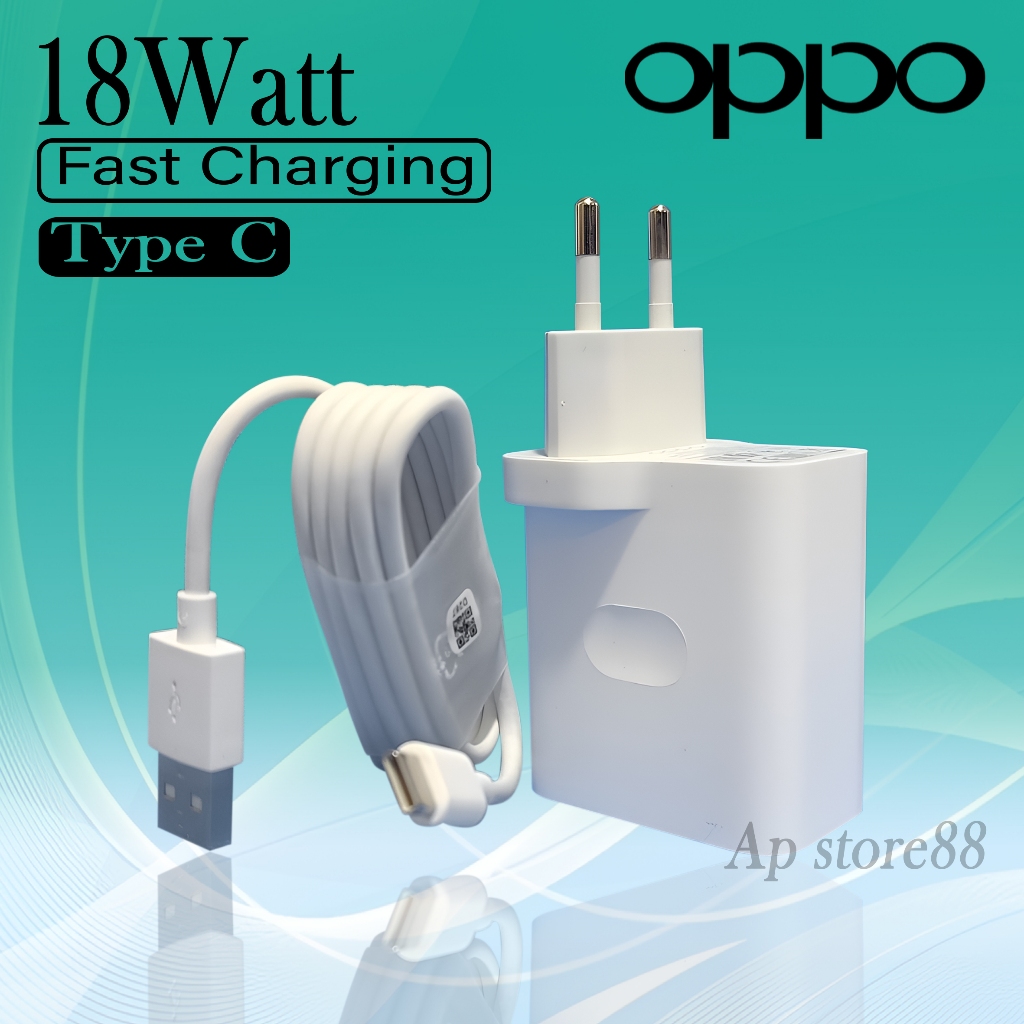 เครื่องชาร์จ Oppo Fast Charging 18watt สาย USB Type C | Shopee Thailand